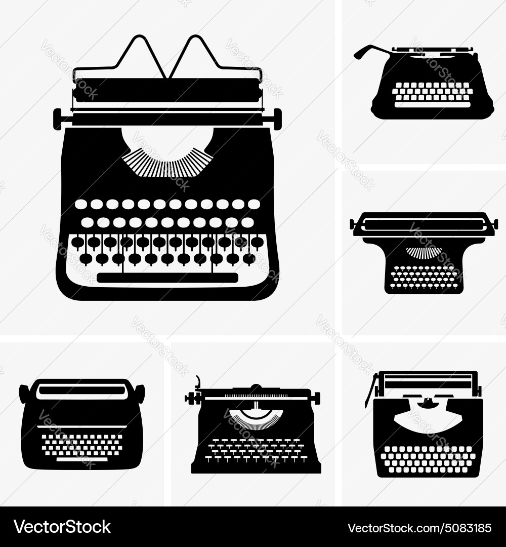 Typewriter Royalty Free Vector Image - VectorStock
