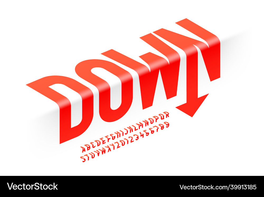 Up and down fonts collection Royalty Free Vector Image