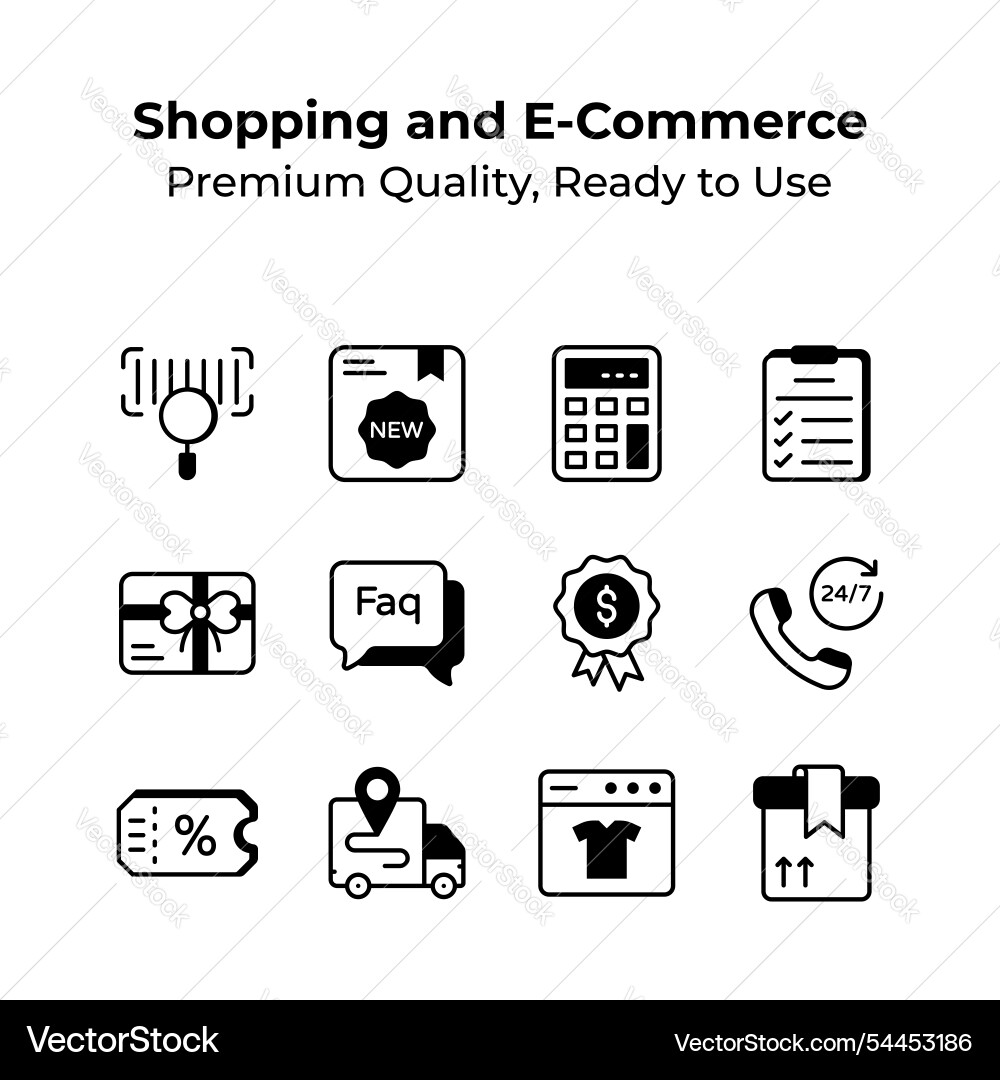 A versatile icon set covering key aspects Vector Image