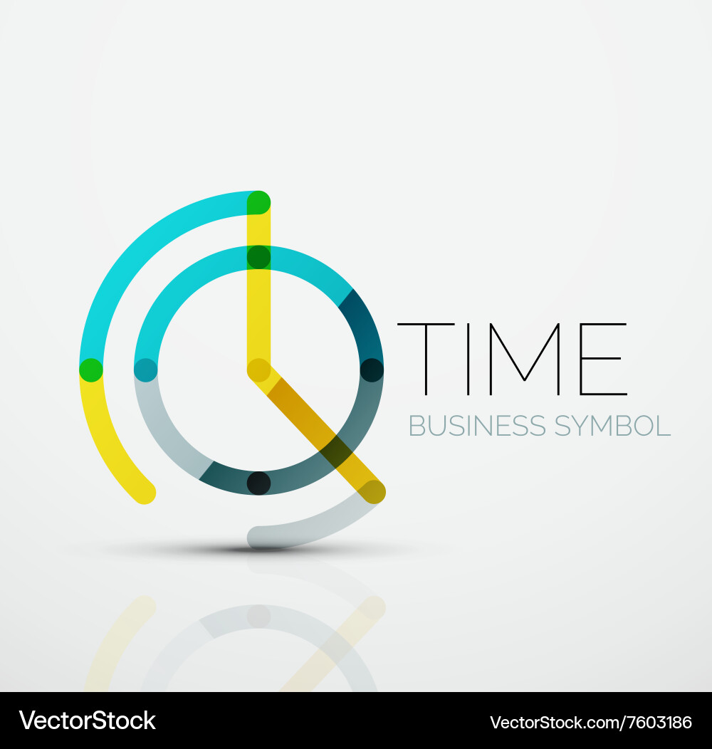 Abstract logo idea time concept or clock Vector Image