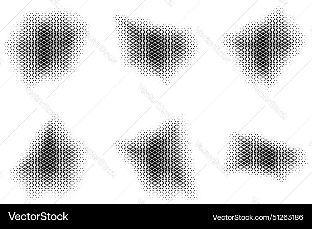 Halftone triangle pattern reprographic technique Vector Image