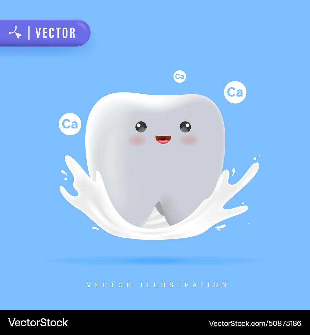 Healthy tooth Royalty Free Vector Image - VectorStock