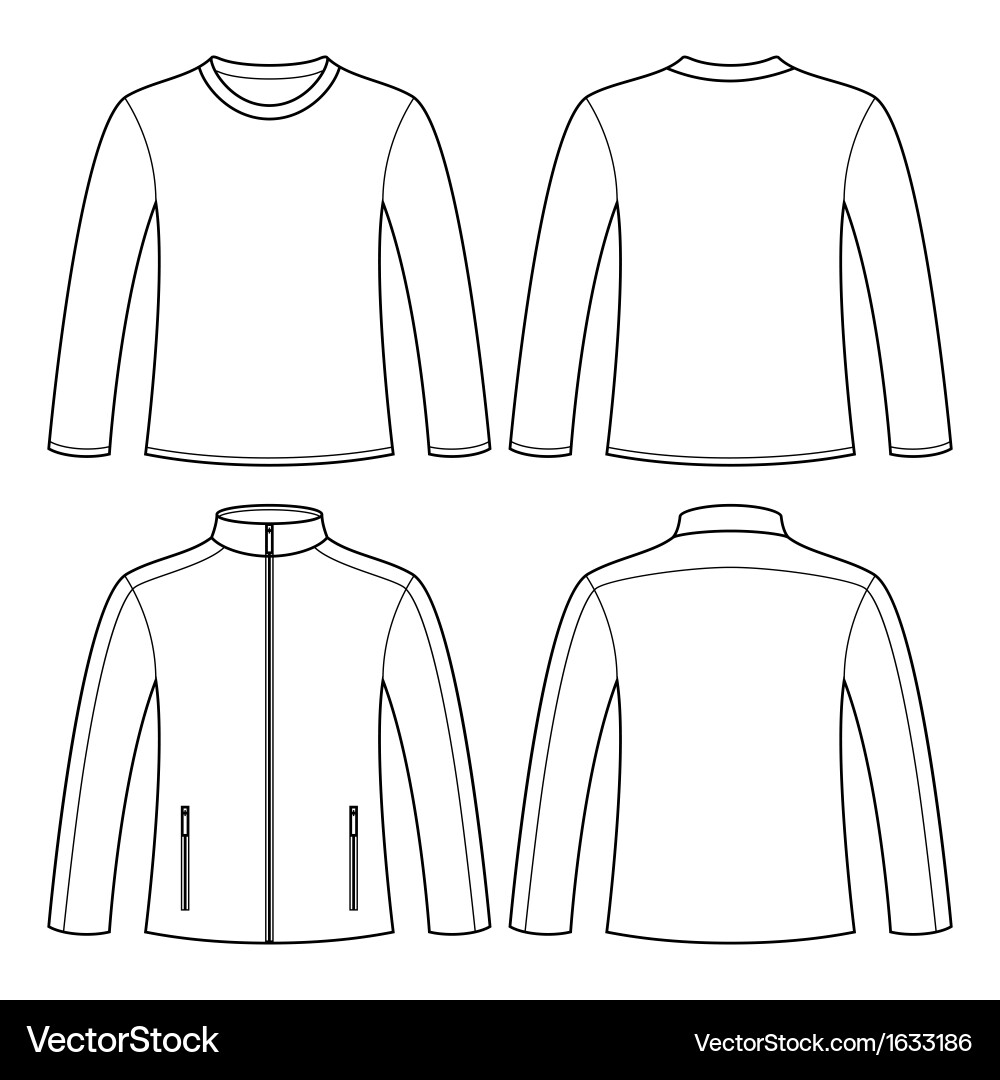 Jacket and long-sleeved t-shirt Royalty Free Vector Image