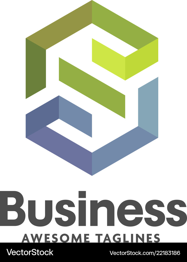 Letter s geometric logo Royalty Free Vector Image