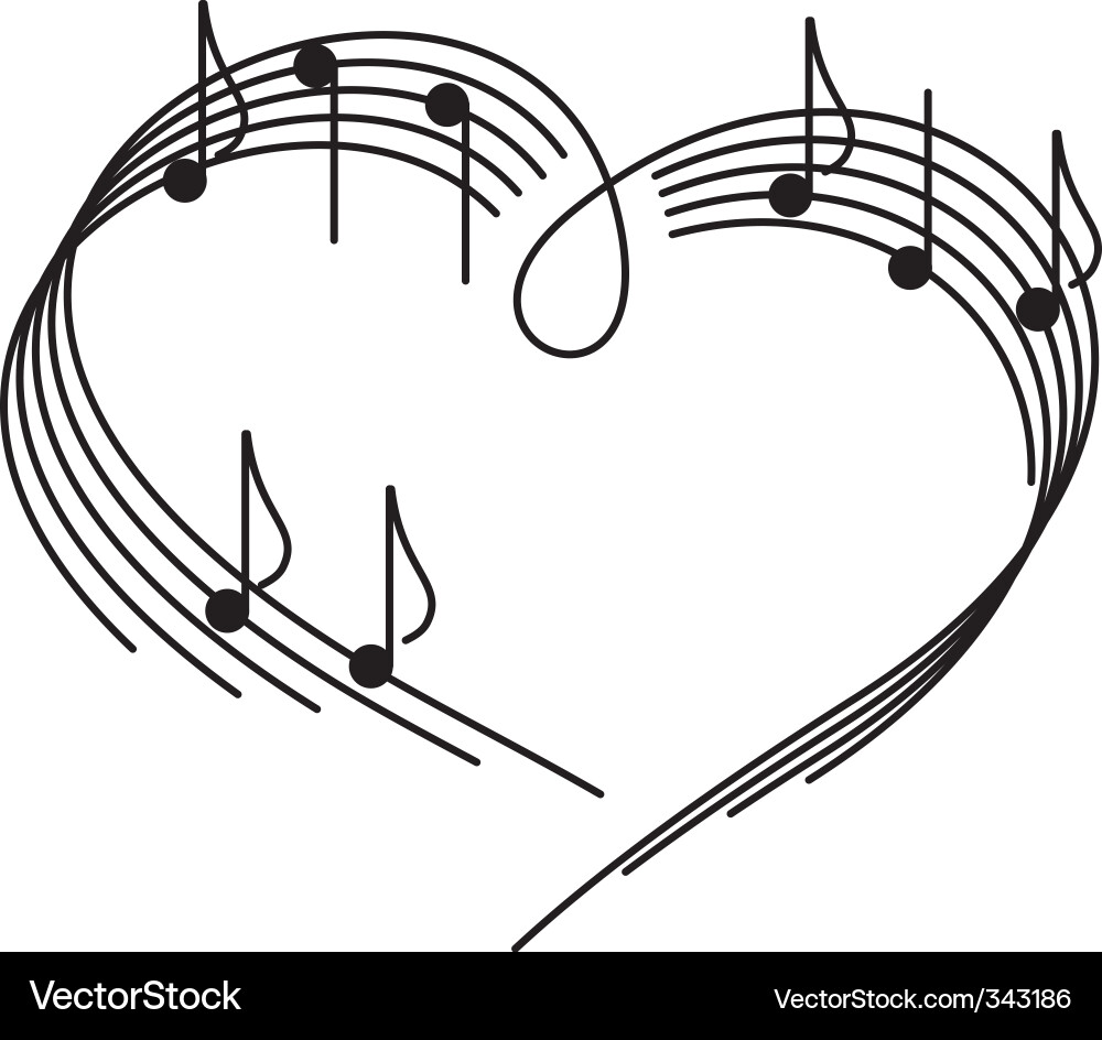 Music of love Royalty Free Vector Image - VectorStock
