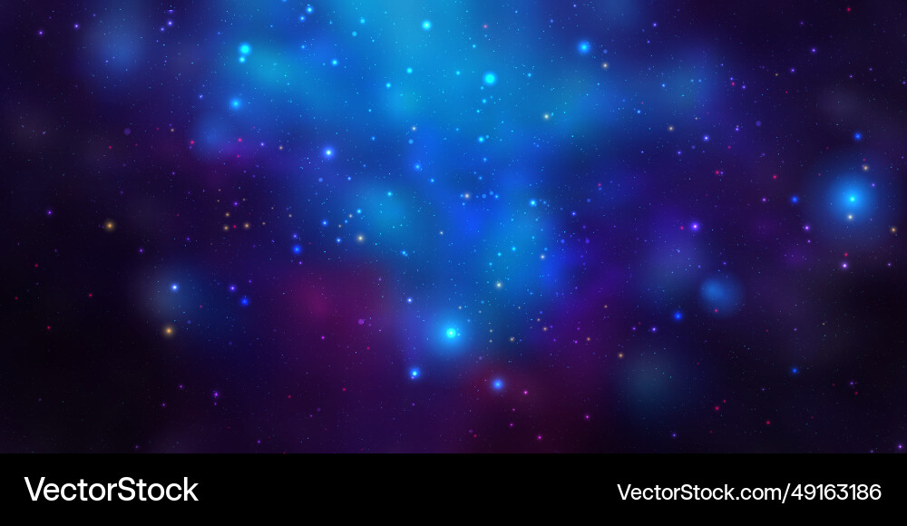 Space background with realistic nebula Royalty Free Vector