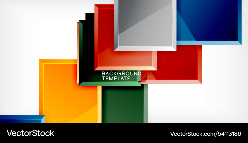 Square shape color abstract geometry Royalty Free Vector