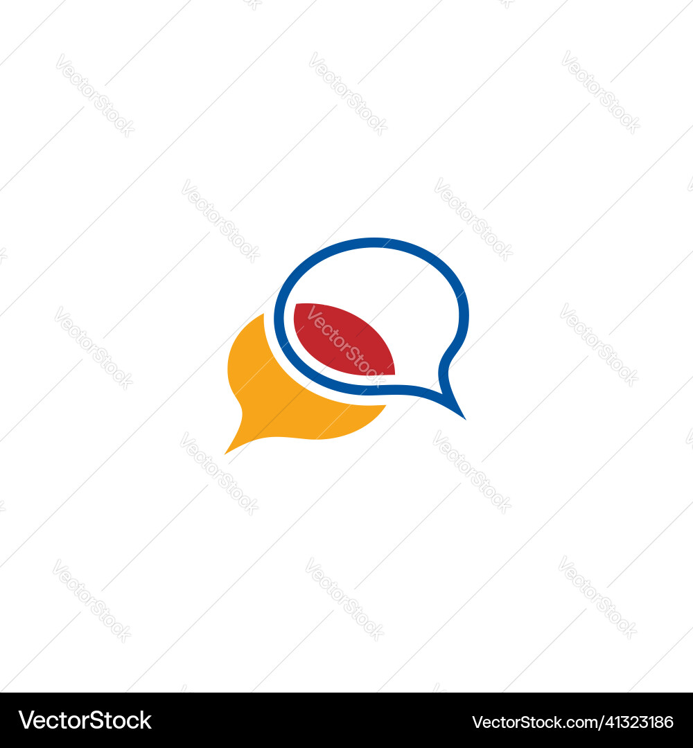 Talk bubble conversation logo Royalty Free Vector Image