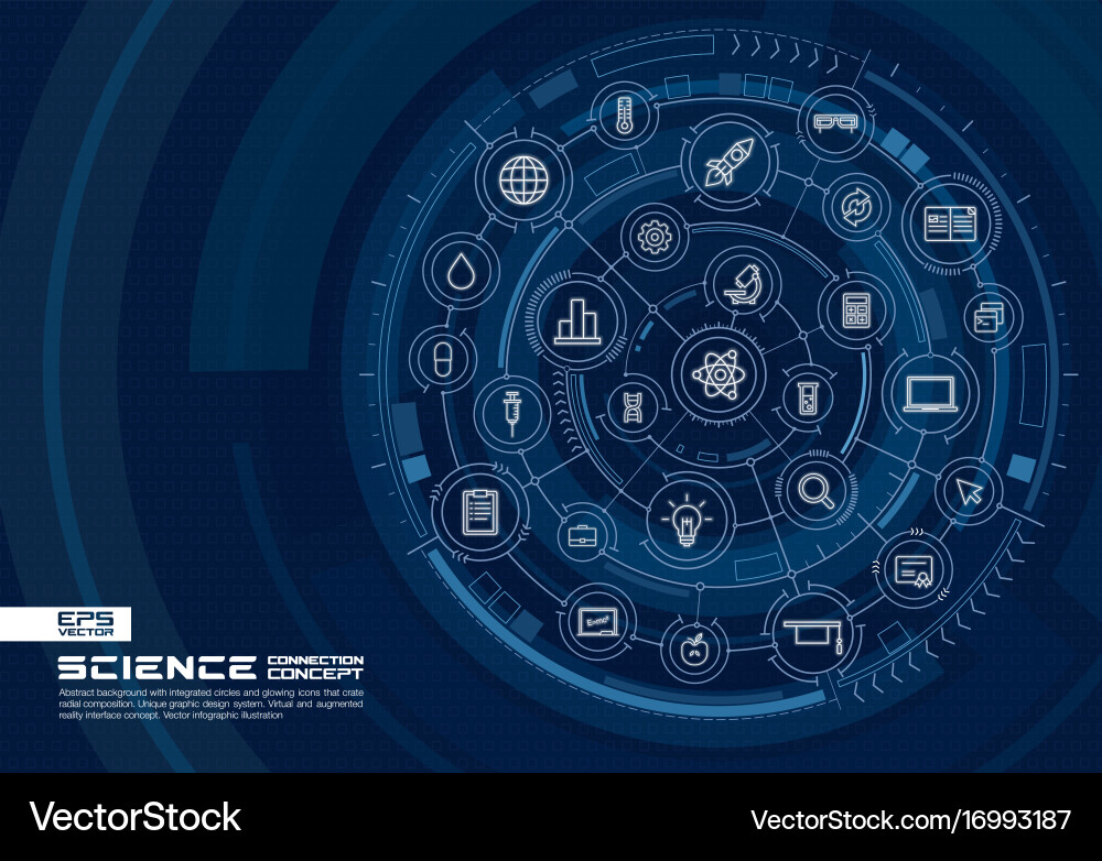 Abstract science technology background digital Vector Image