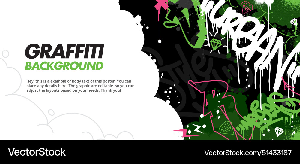 Colorful graffiti backgrounds 2 Royalty Free Vector Image