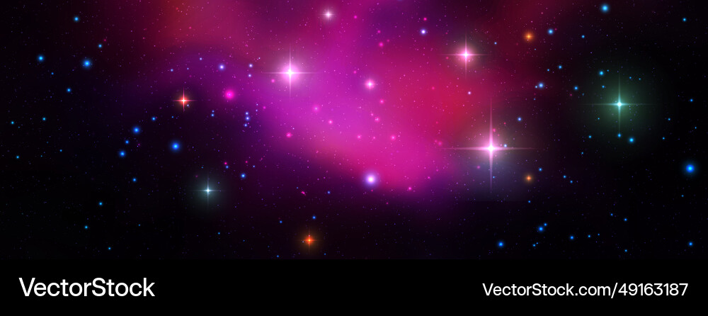 Space background with realistic nebula Royalty Free Vector