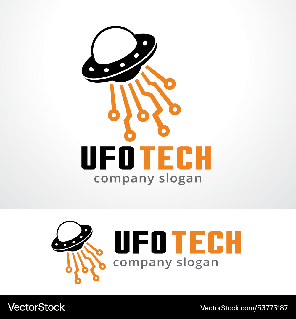 Ufo Logo Design Alien Head, Vector Logo Icon, UFO Grafik Von
