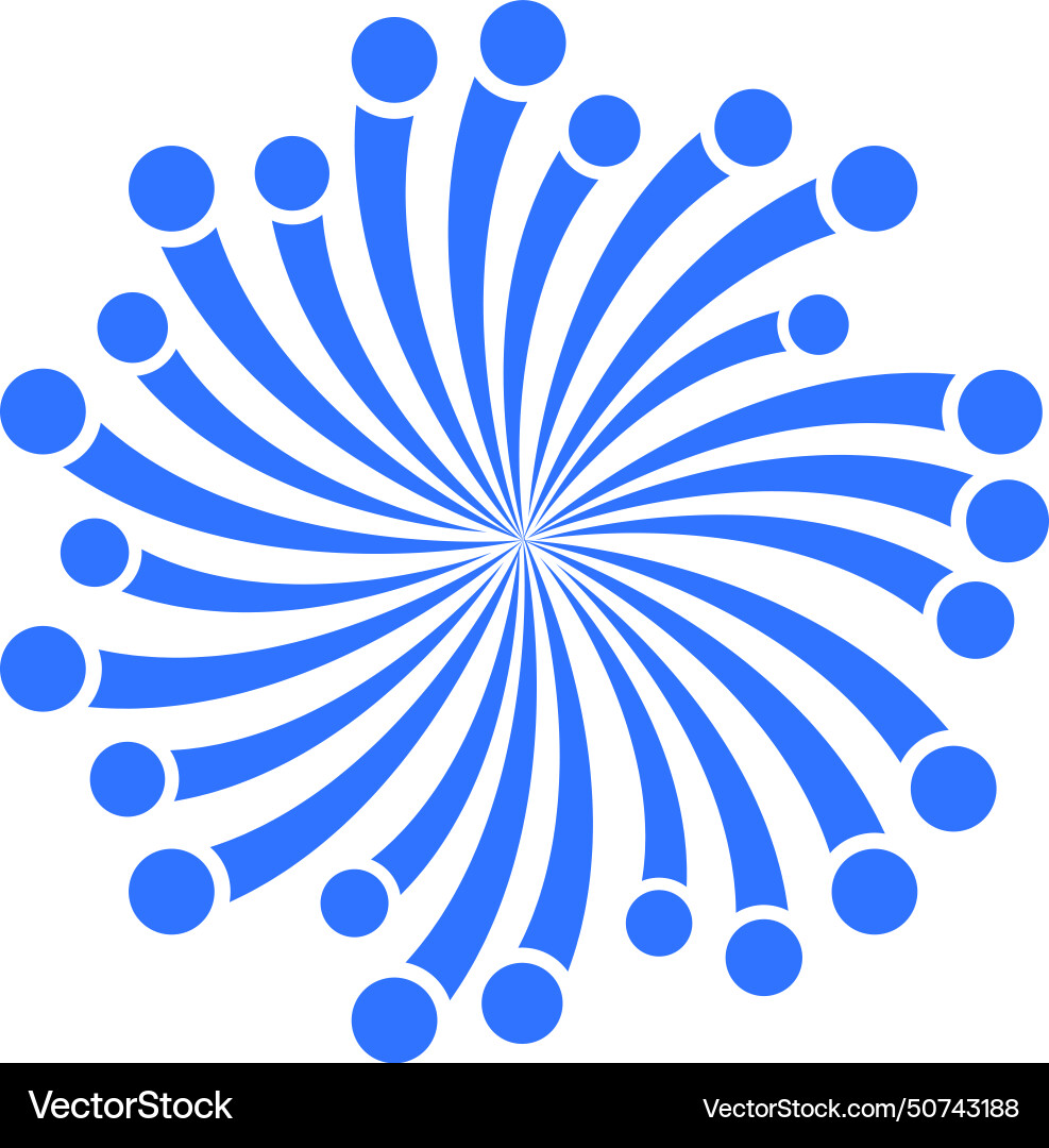 Blue firework lights bursting in sky color icon Vector Image