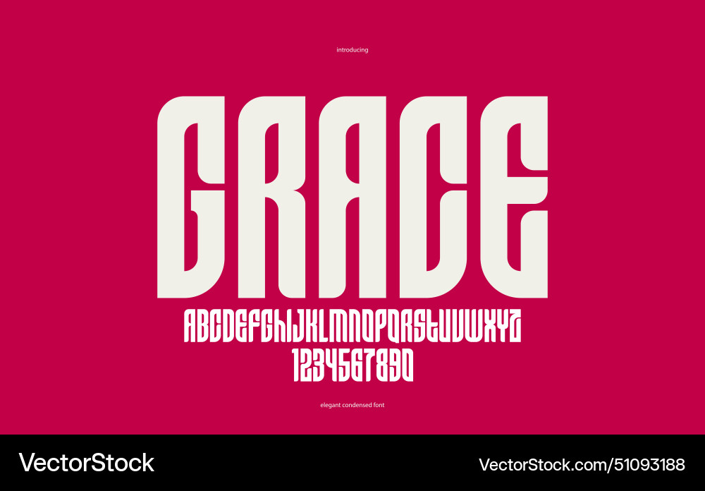 Bold simple sans serif elegant display font Vector Image