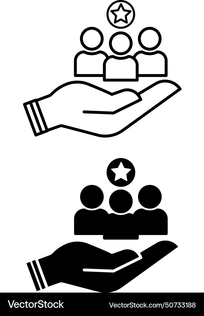 Customers icons black and white Royalty Free Vector Image