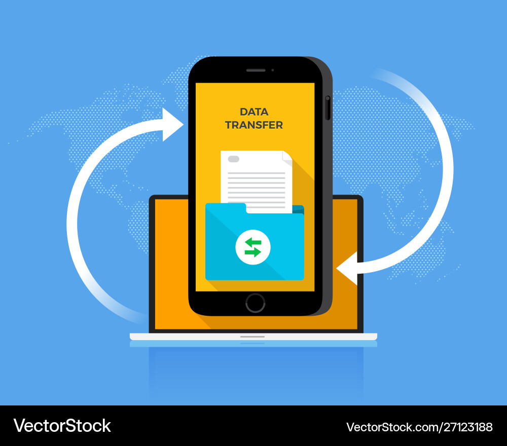 Data transfer Royalty Free Vector Image - VectorStock