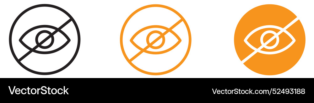 Discreet hide icon for privacy and security Vector Image