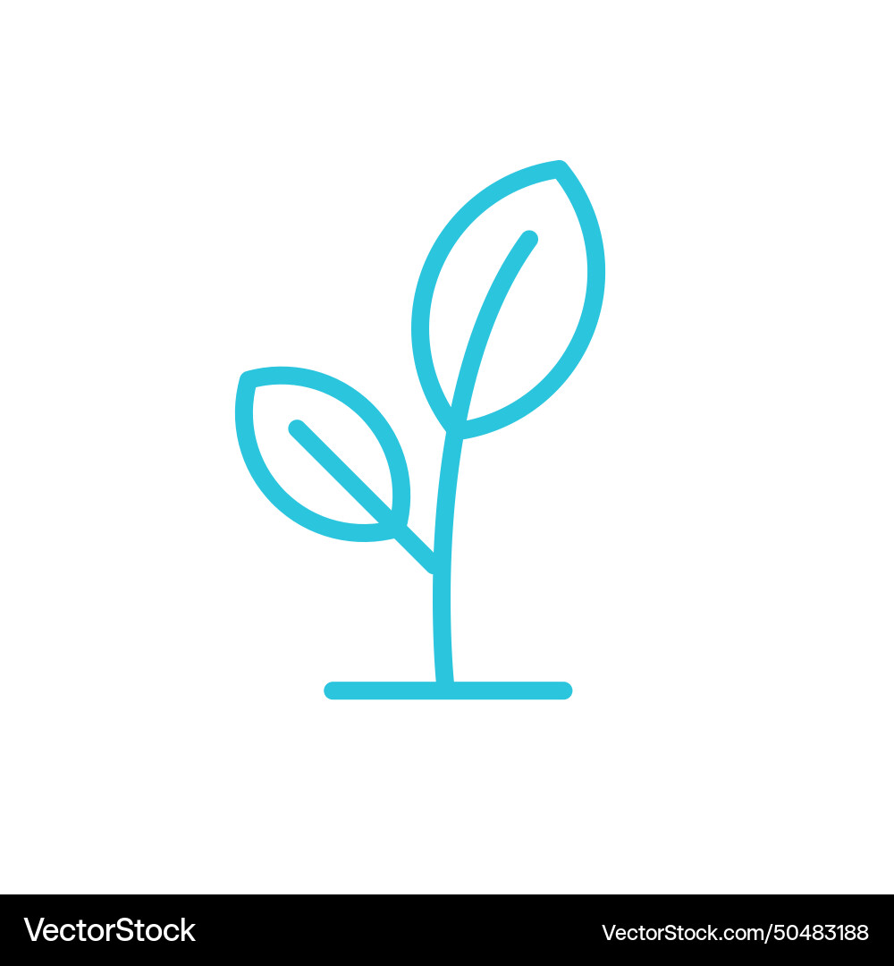 Growth plant icon from blue set Royalty Free Vector Image