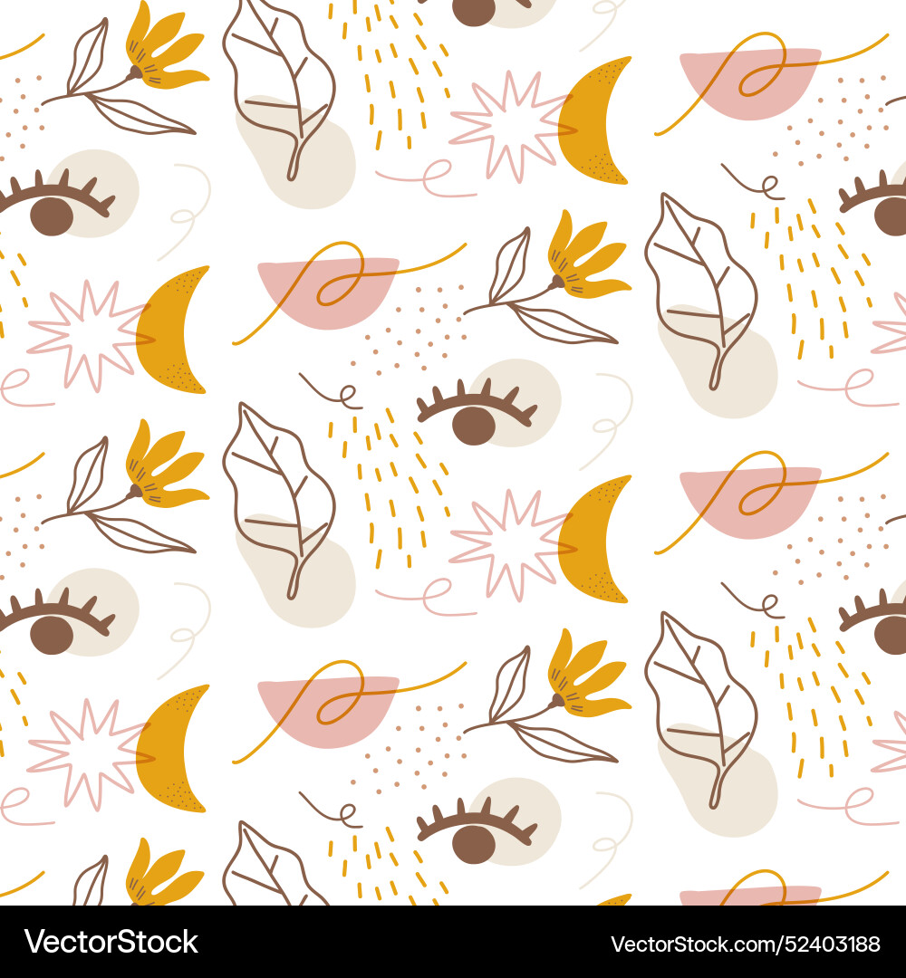 Hand drawn boho pattern design Royalty Free Vector Image