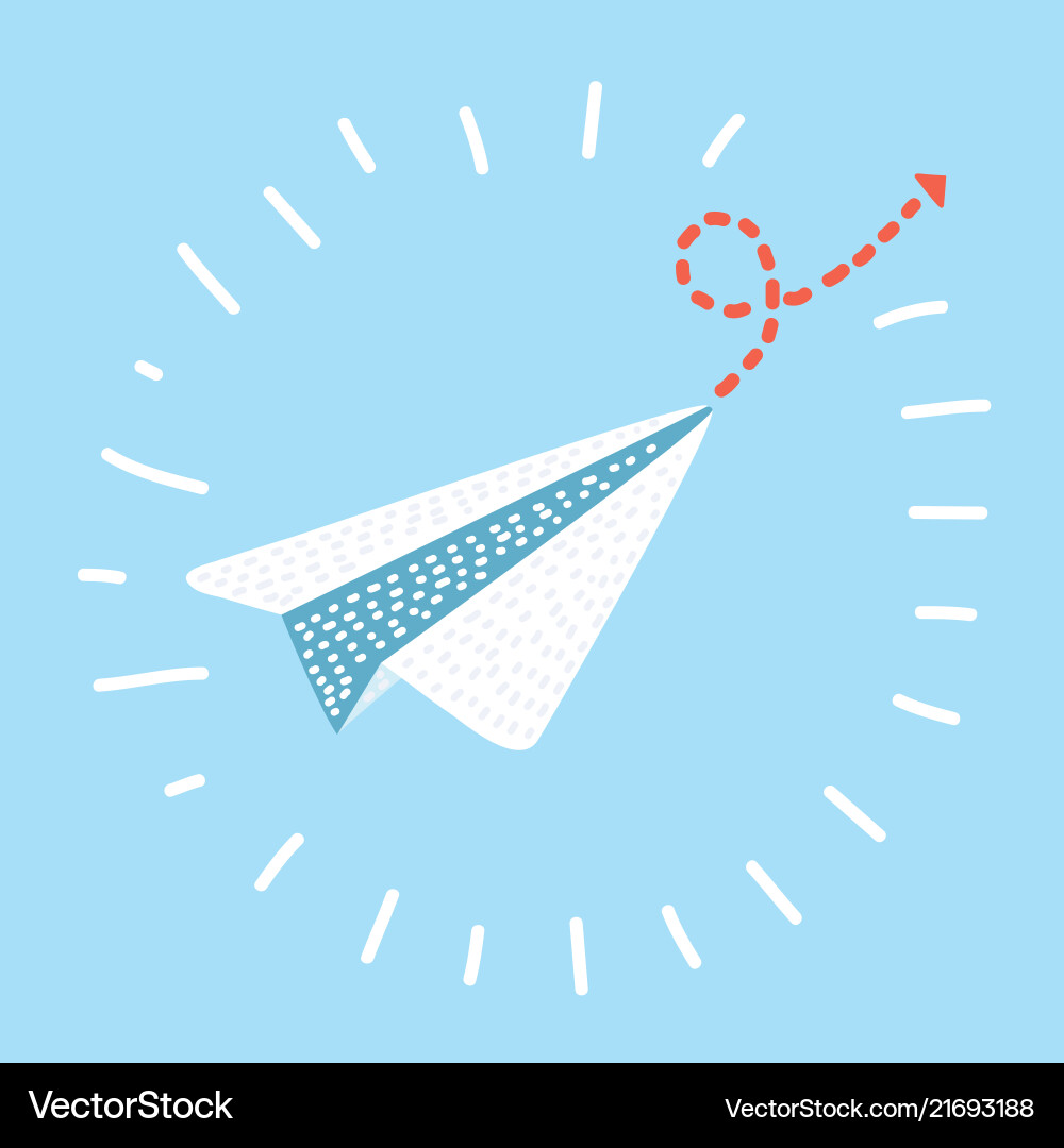 Paper plane send icon Royalty Free Vector Image