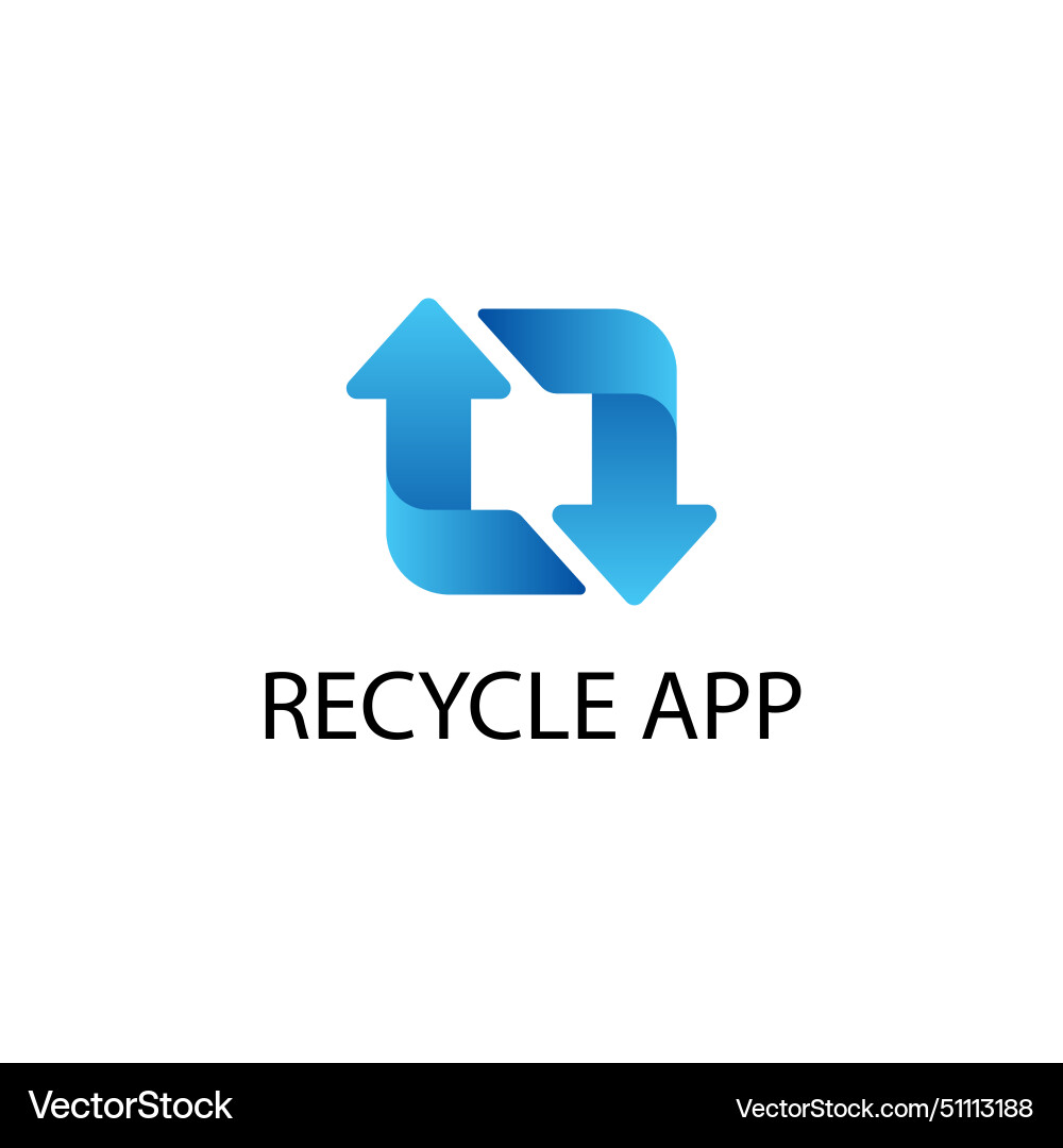 Recycle transfer exchange swap arrow logo Vector Image