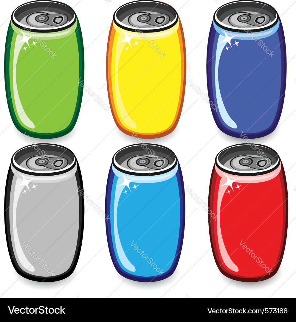 Soda cans Royalty Free Vector Image - VectorStock
