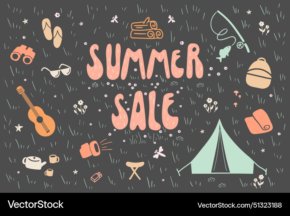 Summer sale graphic Royalty Free Vector Image - VectorStock