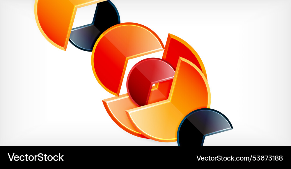 Trendy round shapes with triangular angle design Vector Image