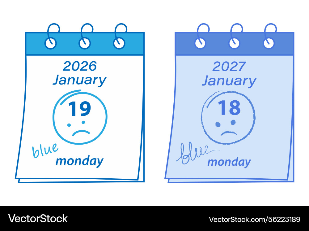 Calendar spring bound pages 2026 january 19 2027 Vector Image