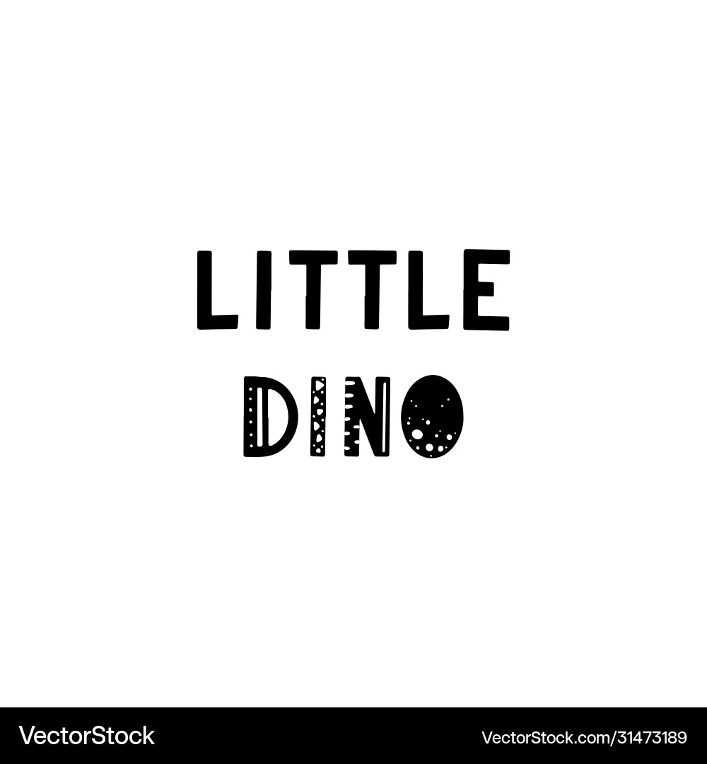 Dinosaur lettering scandinavian Royalty Free Vector Image