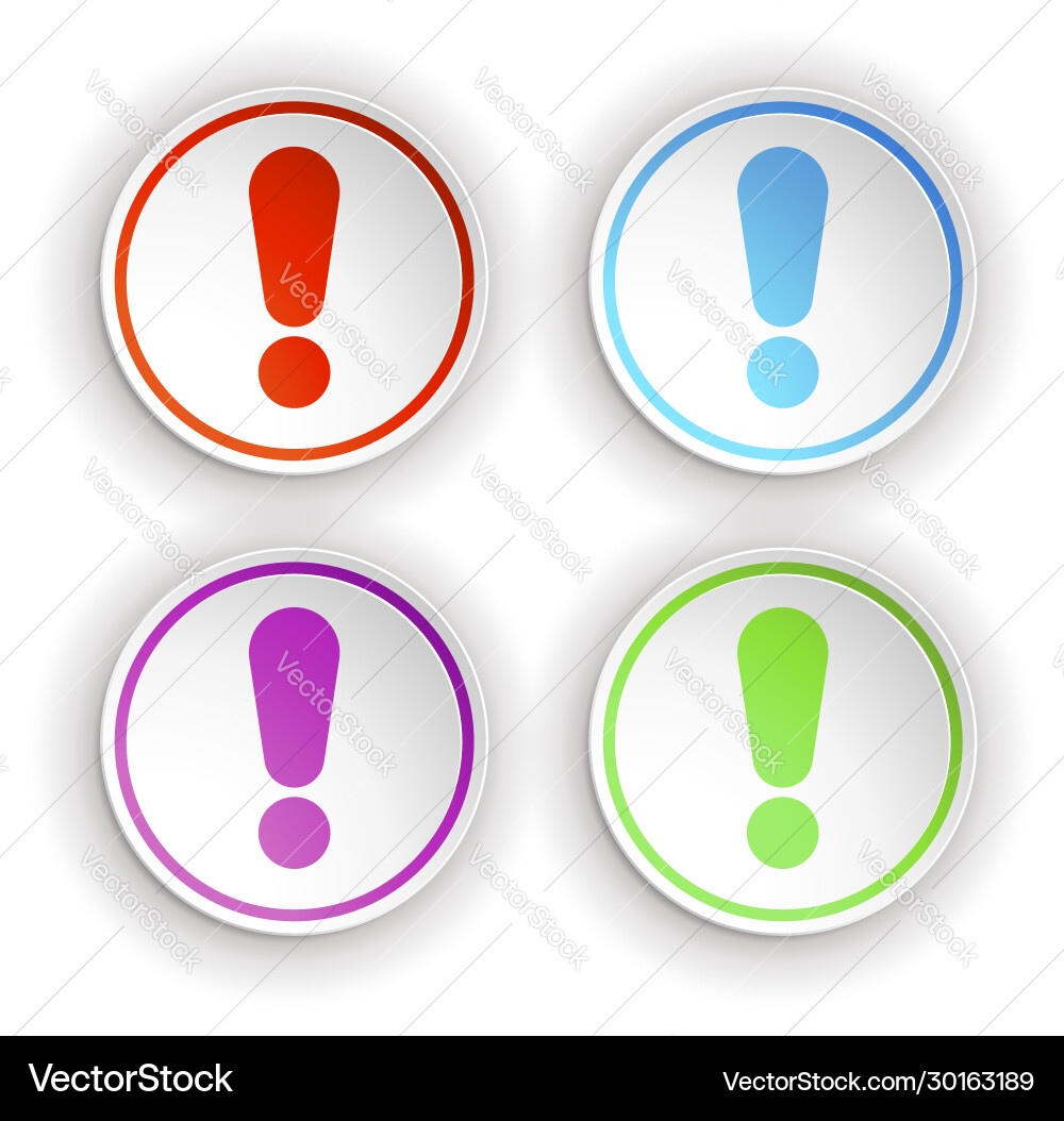 Four Exclamation Marks Royalty Free Vector Image