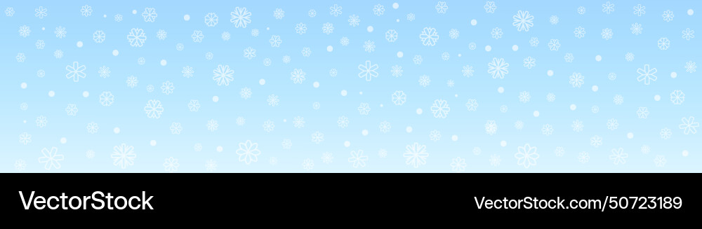 Horizontal background with snowflakes Royalty Free Vector