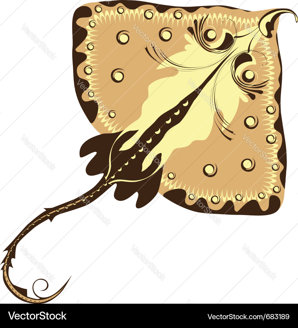 Skate fish design Royalty Free Vector Image - VectorStock