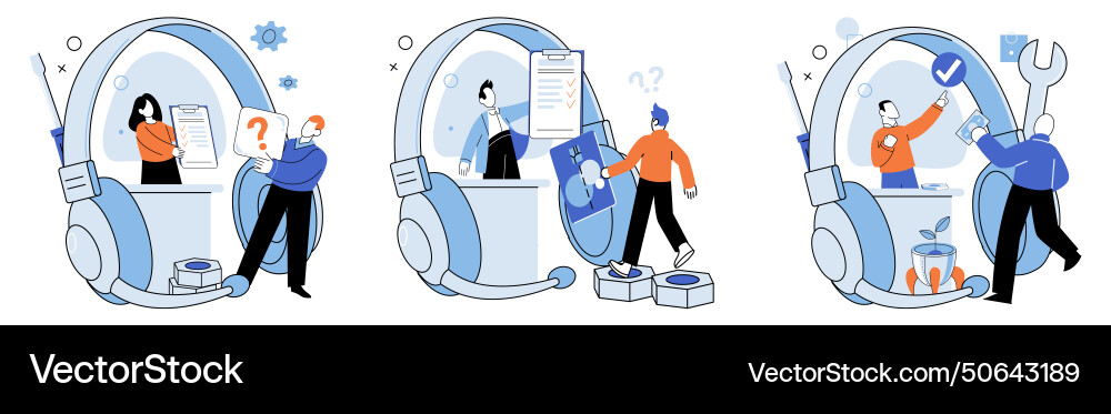 Support service management has control over Vector Image