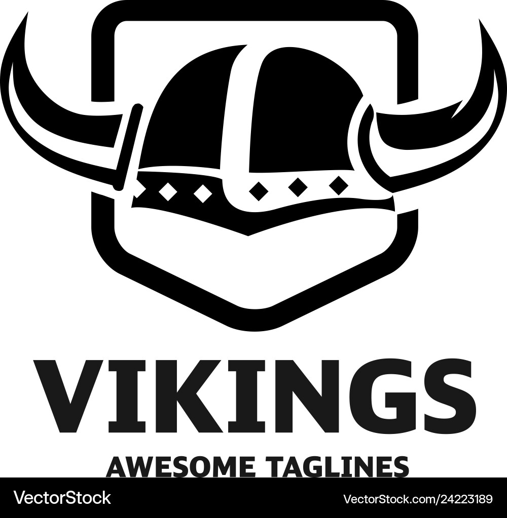 Viking helmet logo Royalty Free Vector Image - VectorStock