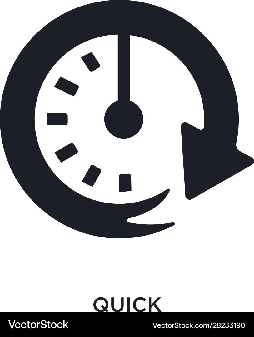 Black quick isolated icon simple element from Vector Image