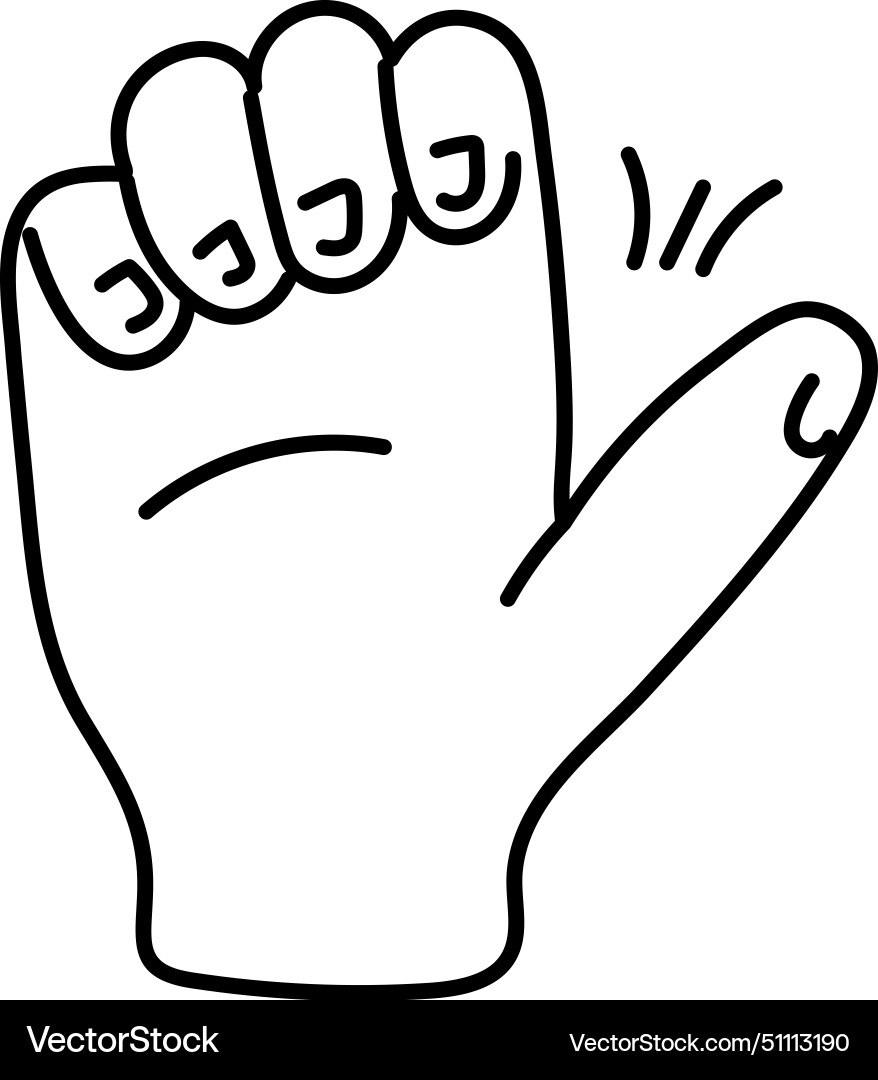 Clenched fingers Royalty Free Vector Image - VectorStock