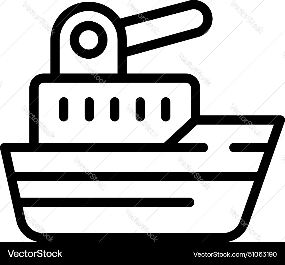 Conflict defense battleship icon outline Vector Image