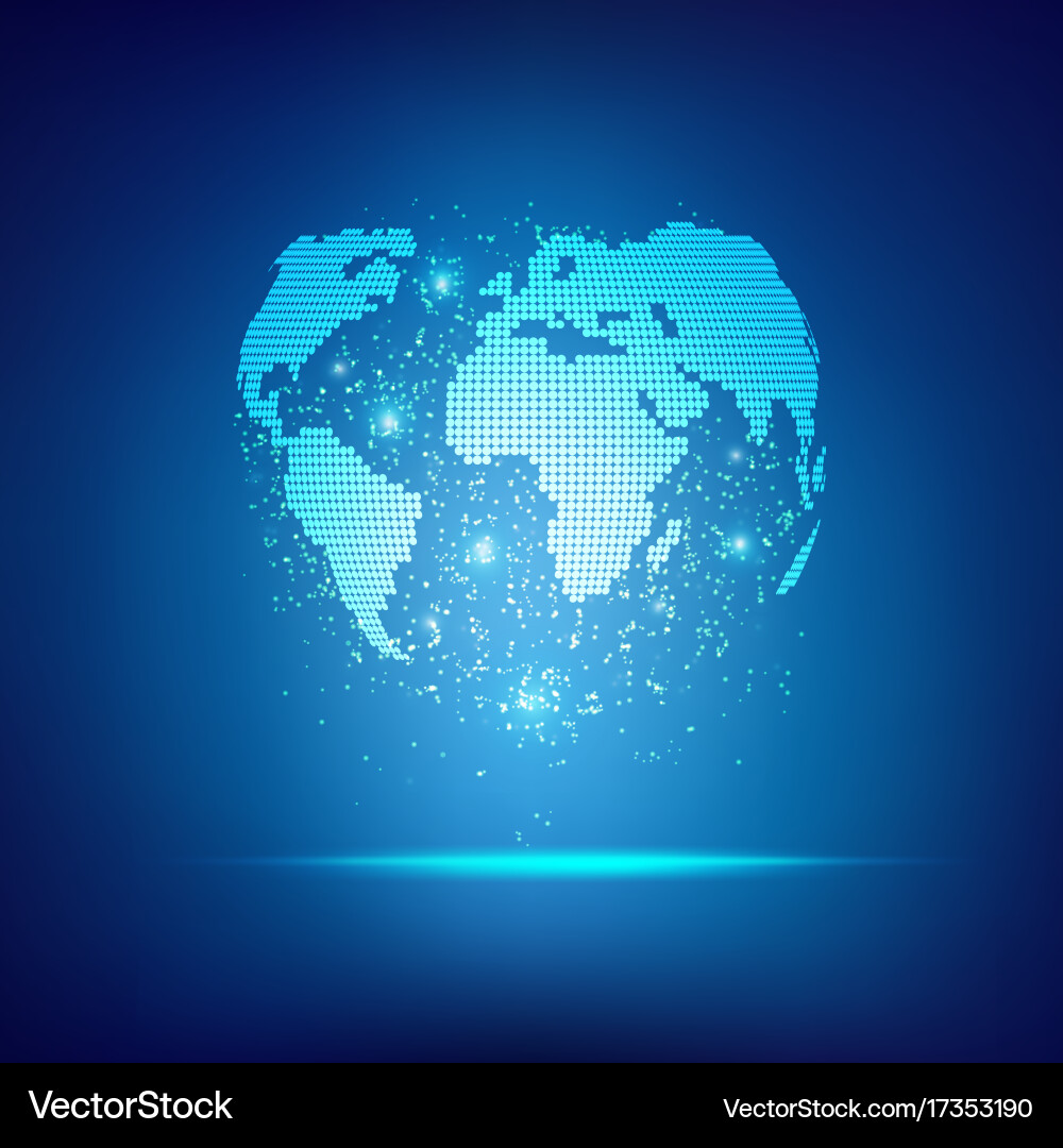 Digital map Royalty Free Vector Image - VectorStock