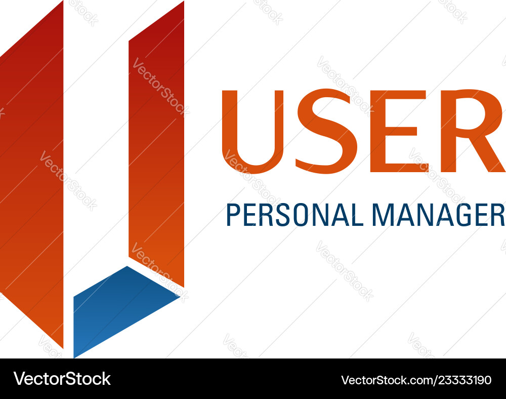 Emblem personal manager Royalty Free Vector Image