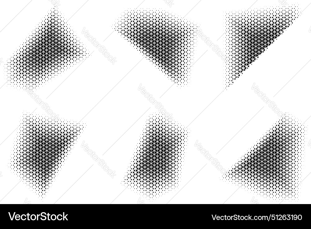 Halftone triangle pattern reprographic technique Vector Image
