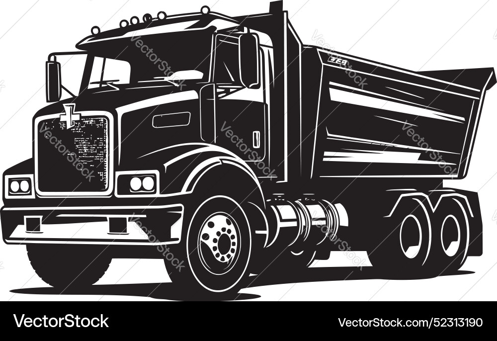 Industrial chic black logo for dumper design Vector Image