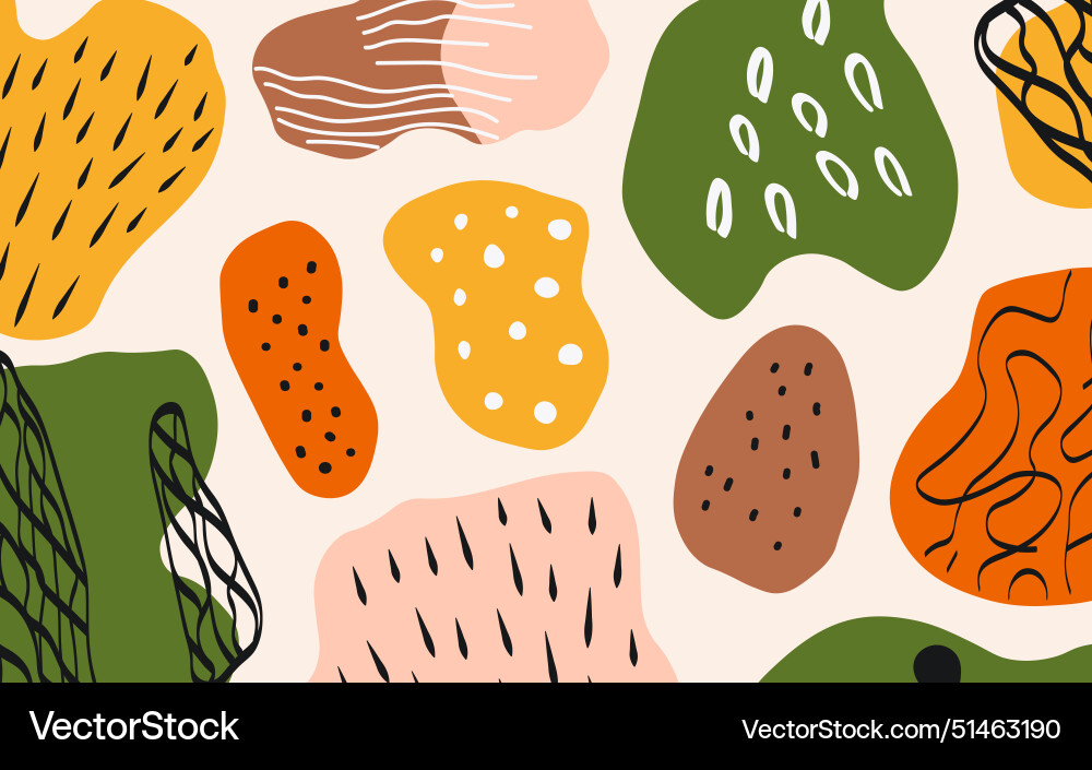 Simple abstract design with naive hand drawn Vector Image