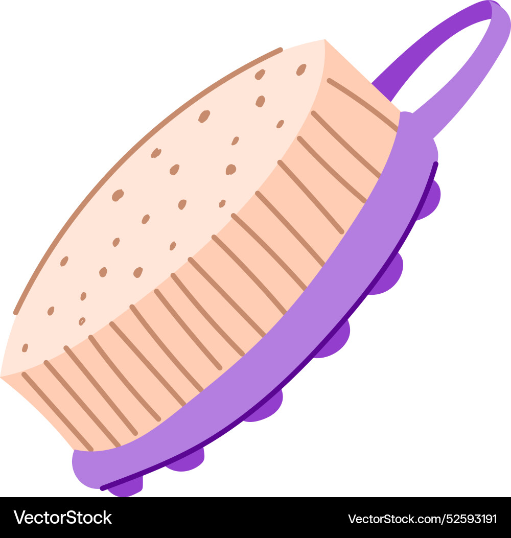 Fiber loofah shower cartoon Royalty Free Vector Image