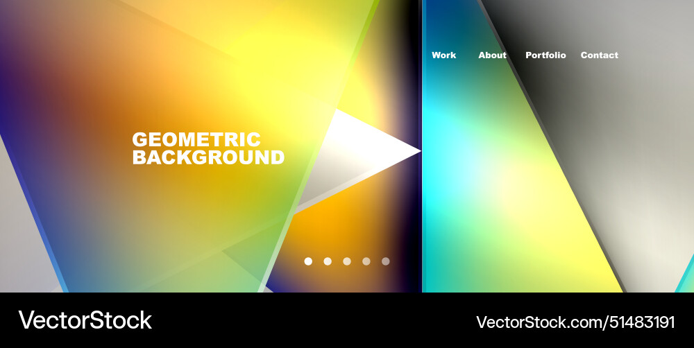 Flowing bright neon gradients geometric abstract Vector Image