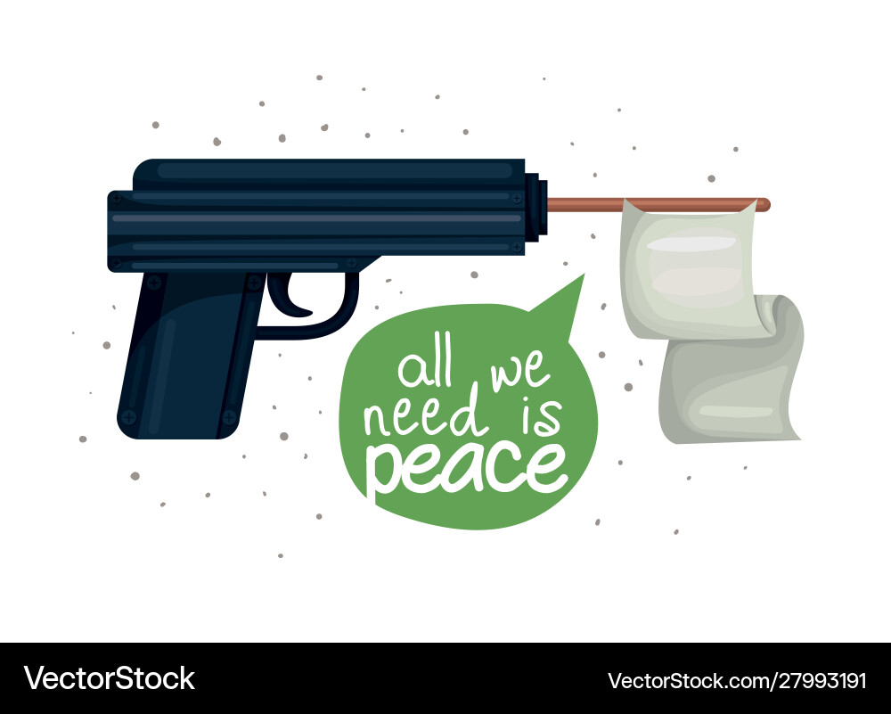 Gun human rights concept design Royalty Free Vector Image