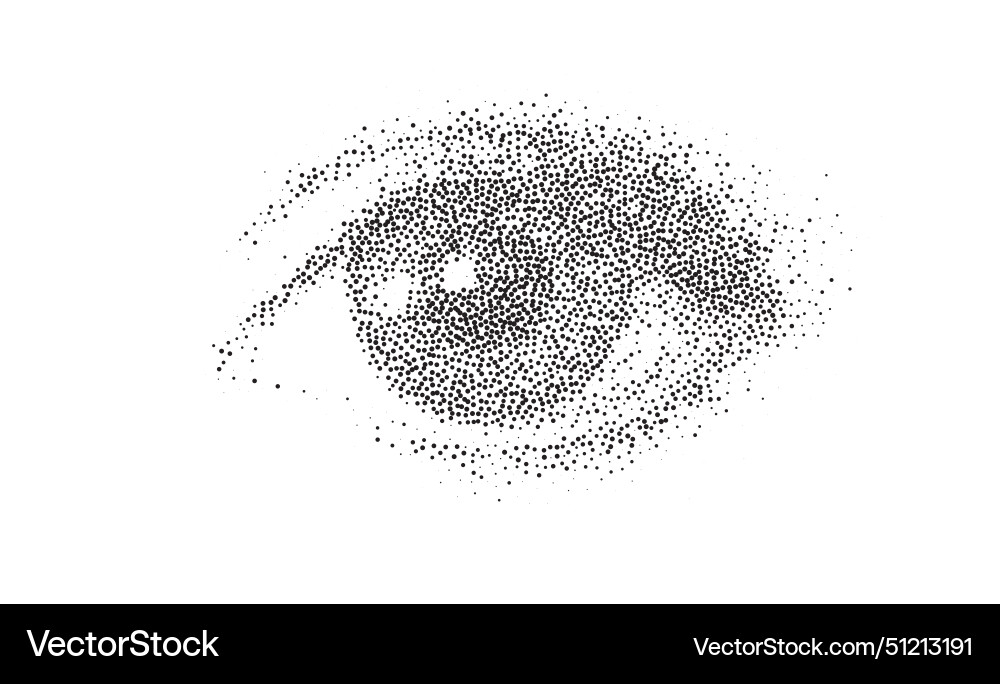 Halftone effect realistic human eye dotted Vector Image