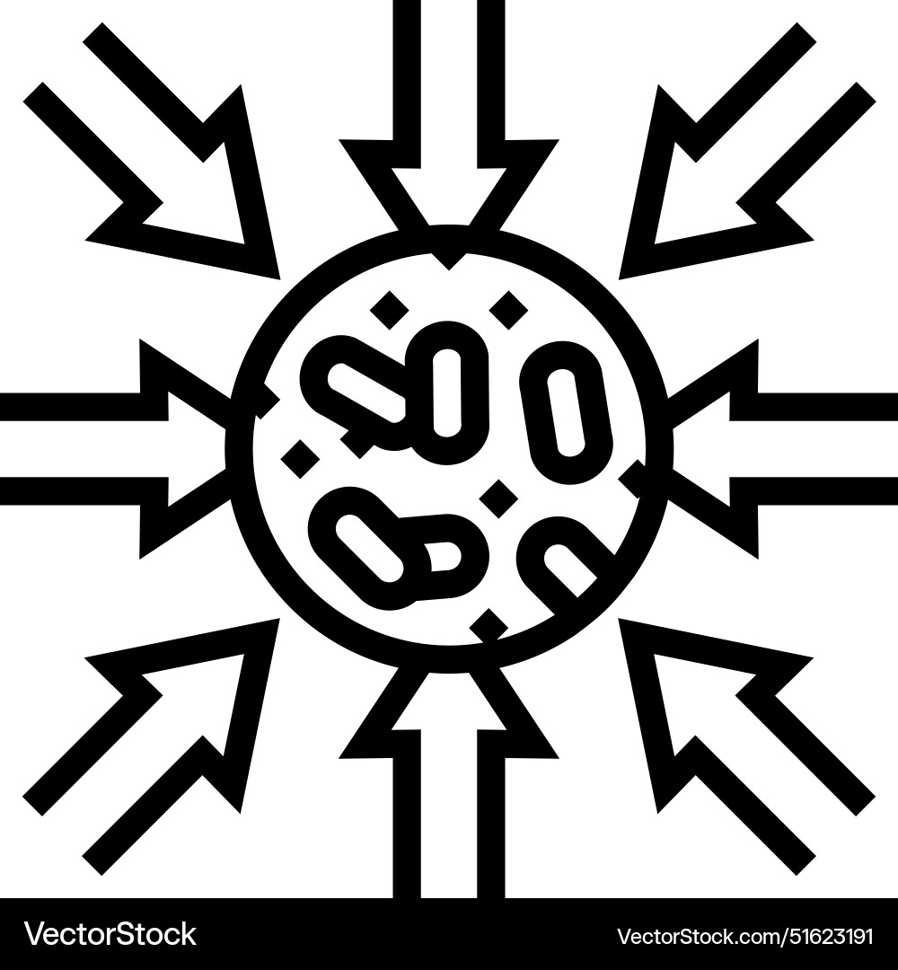 Import wood pellets line icon Royalty Free Vector Image