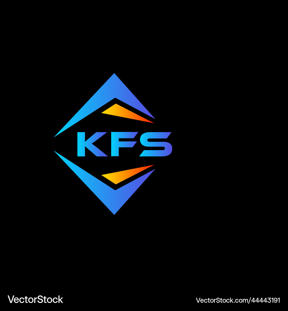 Kfs abstract technology logo design on black Vector Image