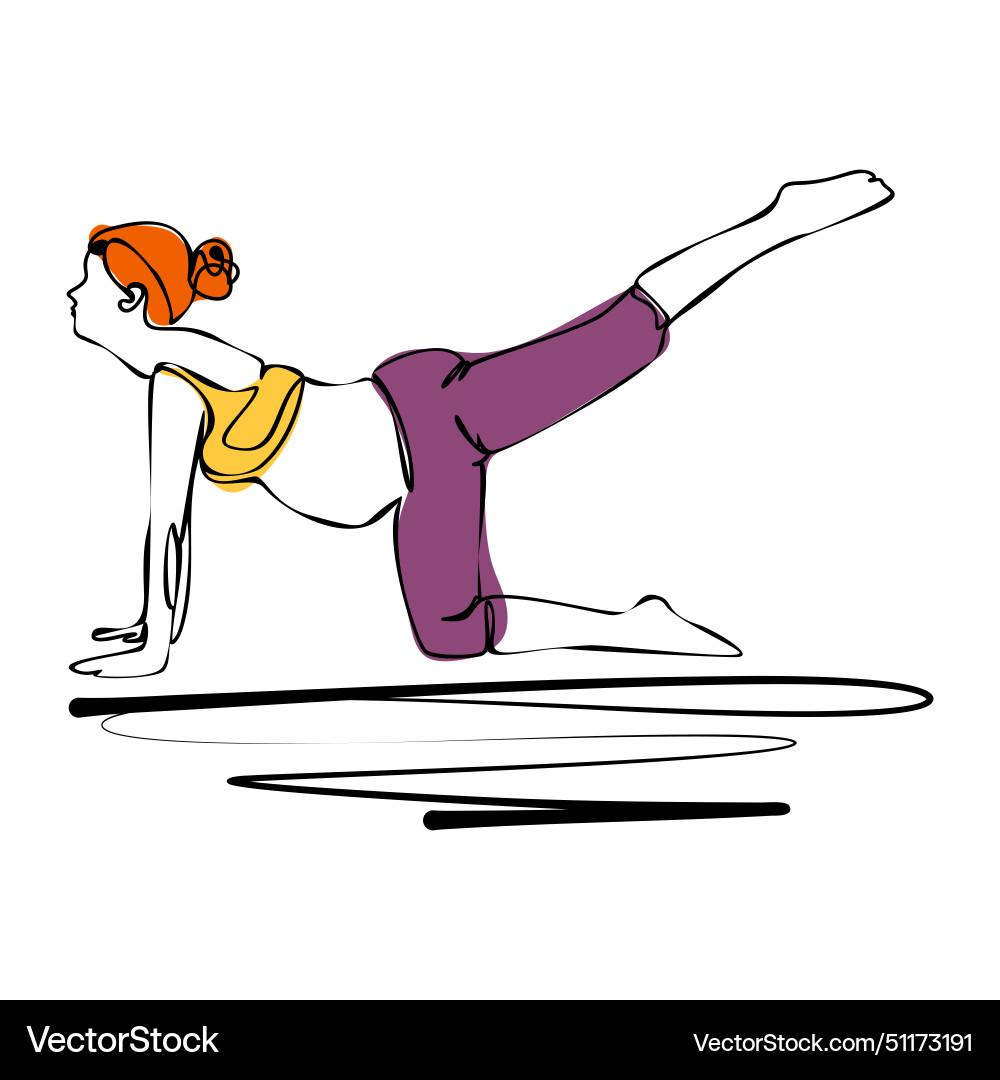 One continuous single drawing line Royalty Free Vector Image